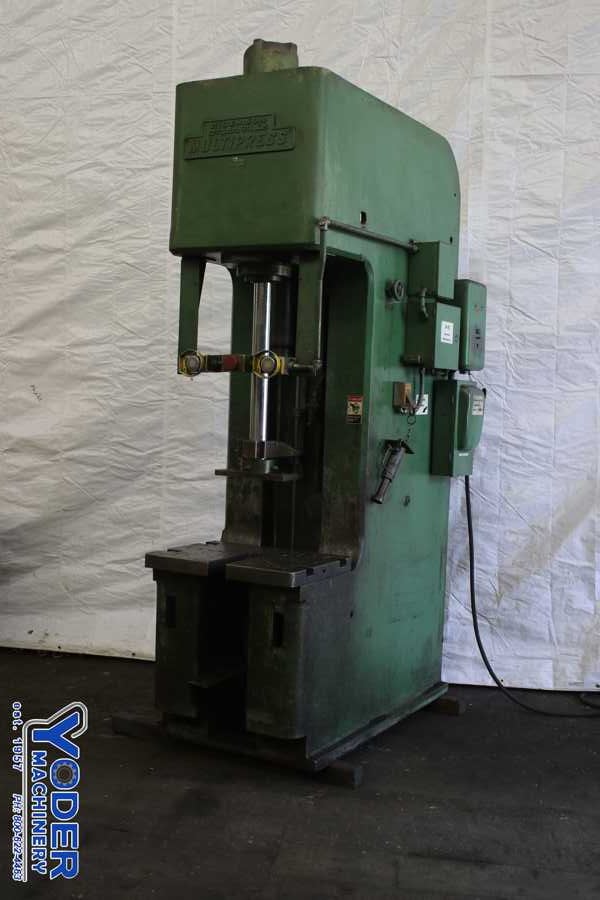 35 Ton, Denison #LA3592D24A112, C-frame hydraulic press, 24" stroke, 12 ...
