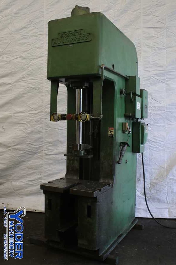 35 Ton, Denison #LA3592D24A112, C-frame hydraulic press, 24" stroke, 12 ...