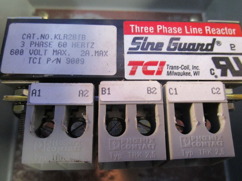 2 Amps, Wiegmann ST-1 enclosure w/TCI sine guard 3 line reactor KLR2BTB ...
