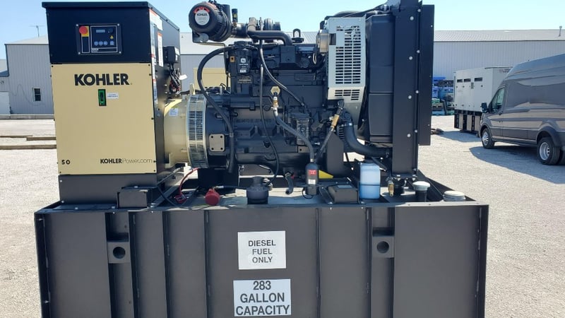 50 KW Kohler #50REOZJE, diesel generator, J Deere 4045TF280,240 Volts ...