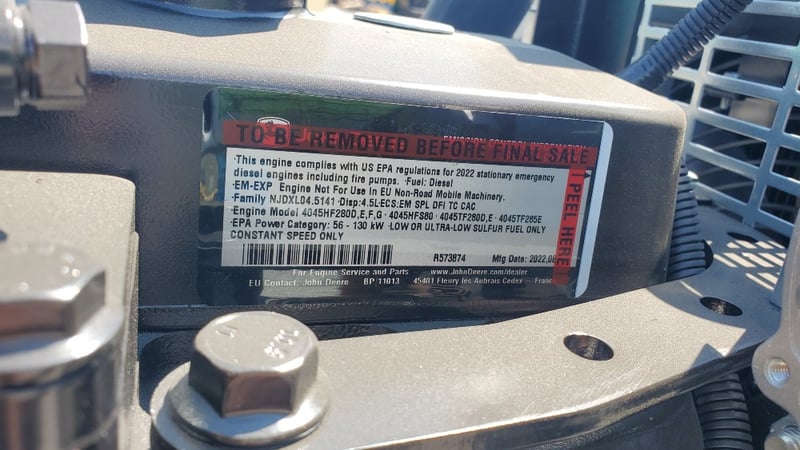 50 KW Kohler #50REOZJE, diesel generator, J Deere 4045TF280,240 Volts ...