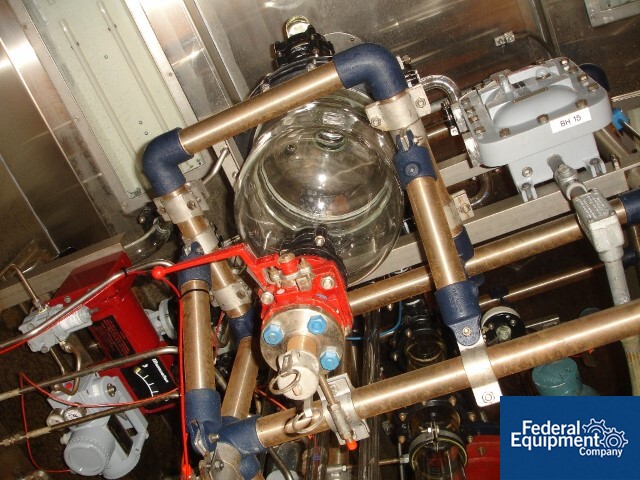 42.27 gallon R & M Italia, 160 liter, glass reactor train, removable ...