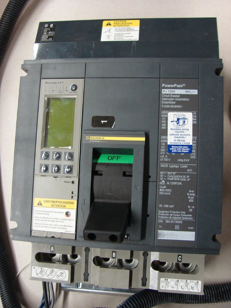 1200 Amps, Square D breaker, PJ 1200 PJ A36120U64AE1, new for Sale ...