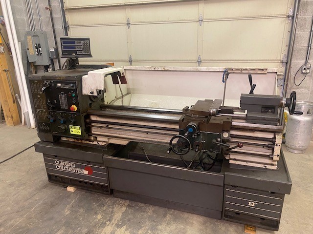 13" x 50" Clausing #8015VS, vari-speed engine lathe, 7.75" swing over ...