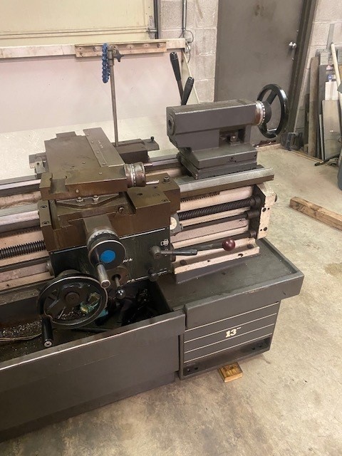 13" x 50" Clausing #8015VS, vari-speed engine lathe, 7.75" swing over ...