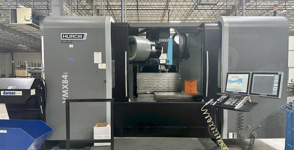 Hurco #VMX-84i, 10" Hurco H320 4th axis rotary table, 84" X, 34" Y, 30 ...