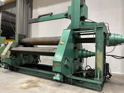 140" Bertsch #20-138" 4R, plate roll, 22" top roll diameter, 18" side ...