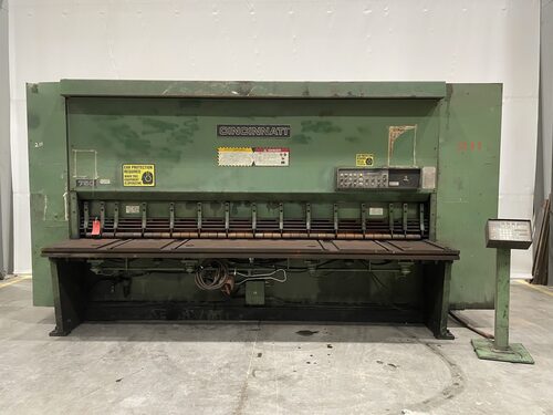 3/5" x 12' Cincinnati #750HS, hydraulic shear, 48" back gauge, 15 hold ...