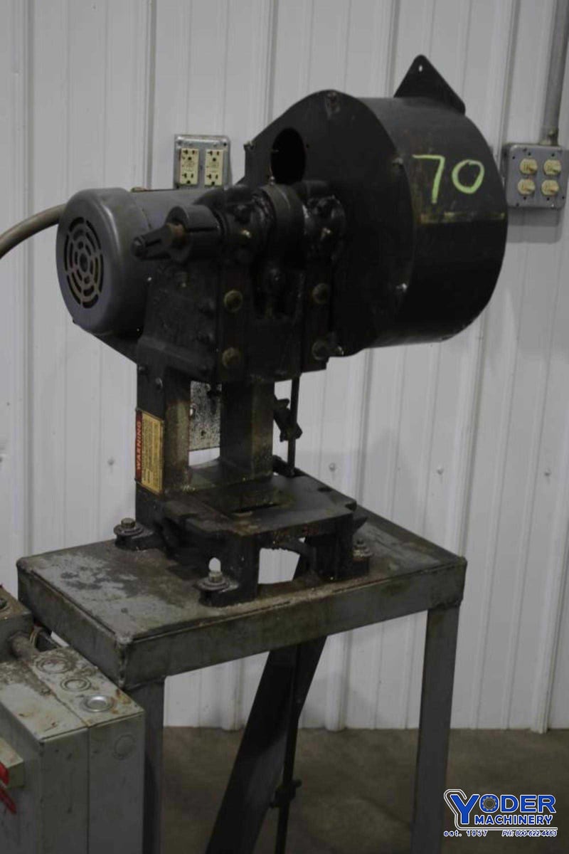 2 Ton, Alva Allen #B, OBI flywheel press, mechanical clutch, 5" Shut ...