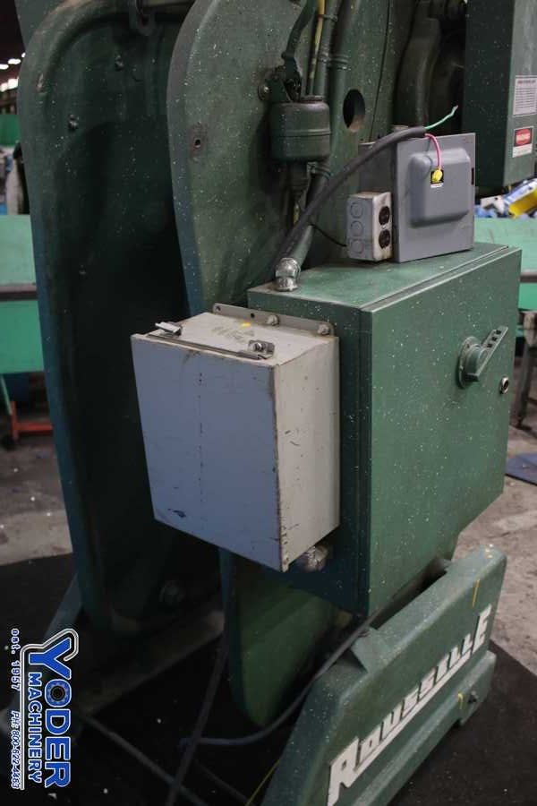 40 Ton, Rousselle #4, flywheel OBI press, 3" stroke, 12" Shut Height ...