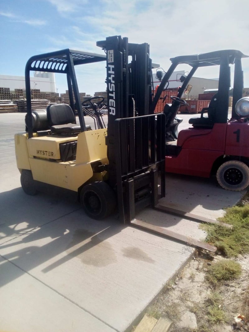 5000 lb. Hyster #S50XL, Forklift, Side shift, triple stage, LP engine ...