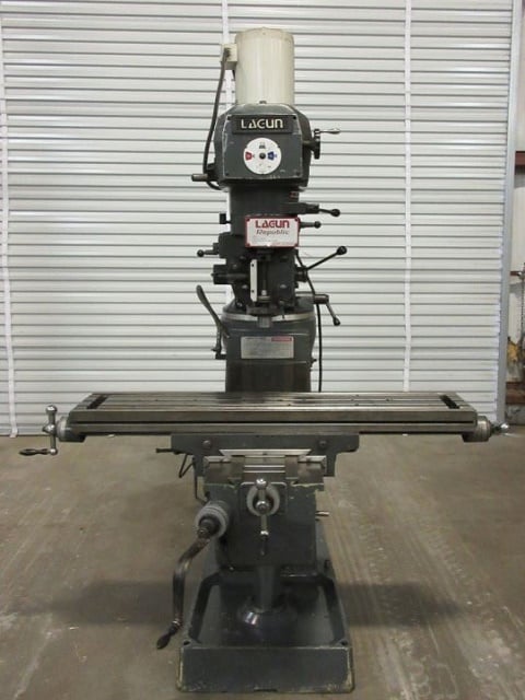 Lagun #FTV-2, vertical milling machine, 10" x50" table, 5 HP, R-8, oner ...