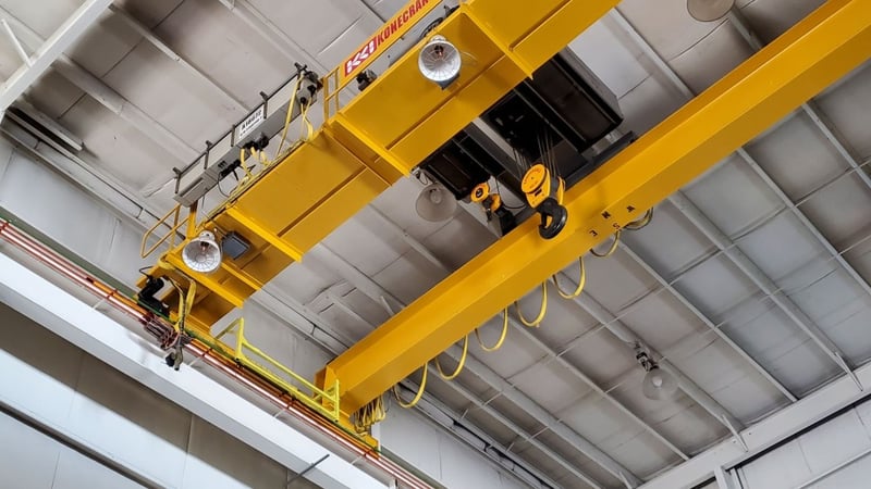 60/10 Ton, Kone, 36' 0" Span, 40' lift, class C/D, radio, VFD bridge ...