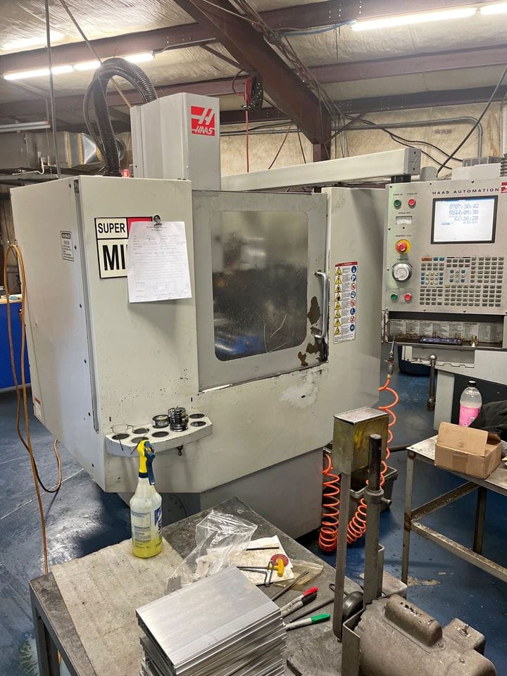 Haas #Super-Mini-Mill, CNC vertical machining center, 10 automatic tool ...