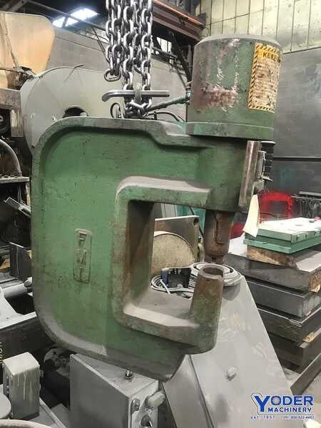 60 Ton, Fabriline #WP-60, hydraulic web punch, 1-1/2" stroke, 7-3/4 ...
