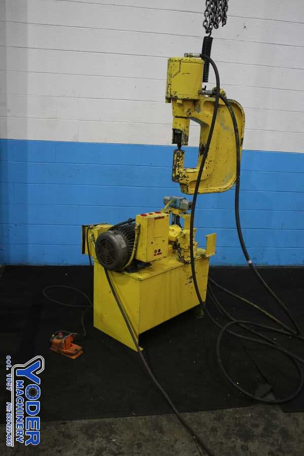 80 Ton, Fabriline #W80-8P, hydraulic web punch, 1-1/2" stroke, 8 ...
