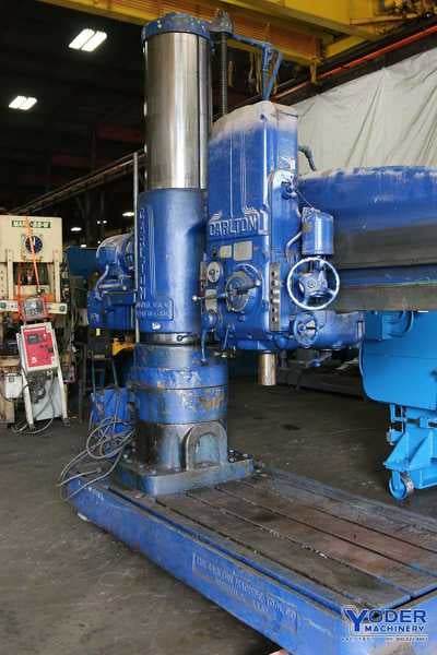 6' -19" Carlton #4A, radial arm drill, 50" x77" base, power elevation ...