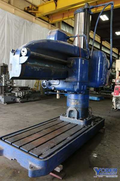 6' -19" Carlton #4A, radial arm drill, 50" x77" base, power elevation ...