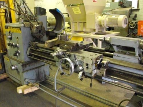 16" x 75" H.E.S. #435, engine lathe with 11" power chuck, rapid ...