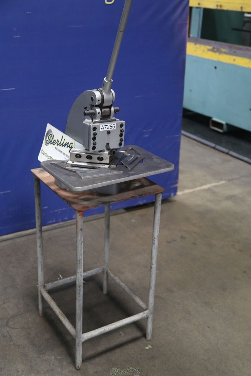 1 6" gauge x 6" Hand Notcher, 5/8" stroke, stand For Sale | Surplus Record