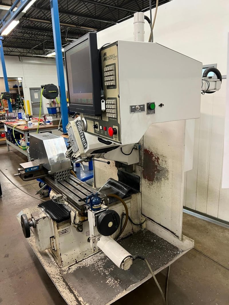 Milltronics #Partner-MB18, vertical mill, 13" x45" table, 5 / 3 HP ...