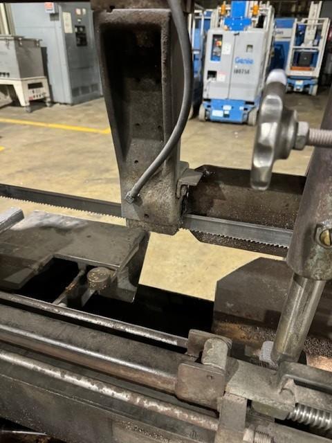 10" x 17" W.F. Wells #W-10-1, horizontal bandsaw, 64" roller infeed ...