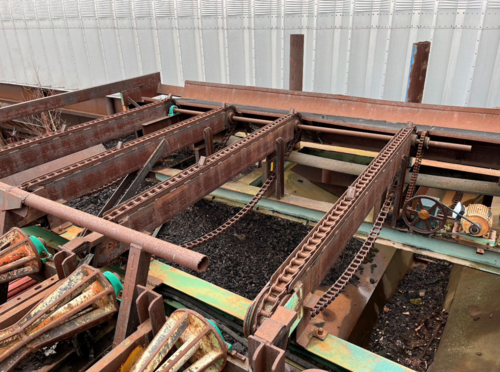 Cooper End Dog Scragg Sawmill, complete mill, (2) Infeed Decks, cut off ...