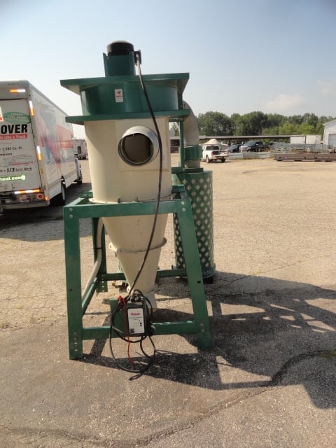 261 sq.ft., Grizzly #G0637, cyclone/canister dust collector, 7.5HP, 220 ...