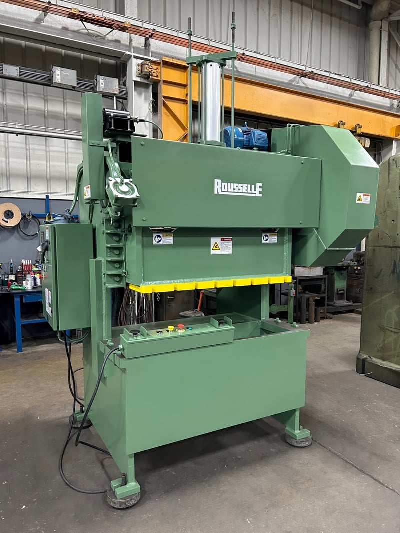 60 Ton, Rousselle #6K60F, double crank gap frame press, 2" stroke, 12.5 ...