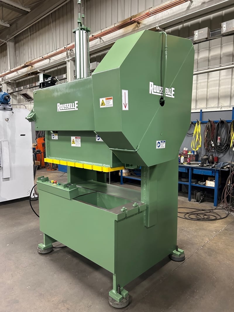 60 Ton, Rousselle #6K60F, double crank gap frame press, 2" stroke, 12.5 ...