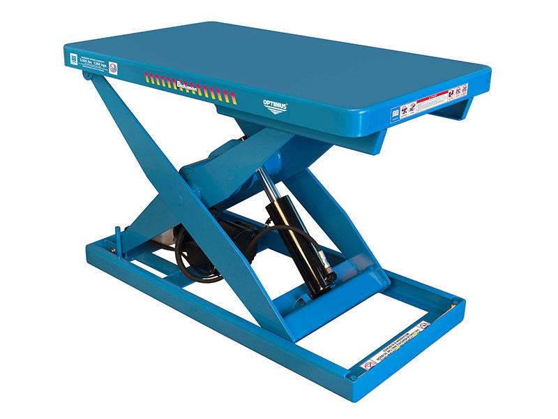 5000 lb. Bishamon #L5K-4884, Scissor Lift, 8.75" H lowered & 48" H ...