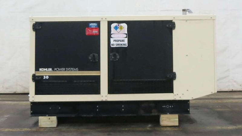 30 KW Kohler #30REZG, Natural gas / propane generator set, 120/240 ...