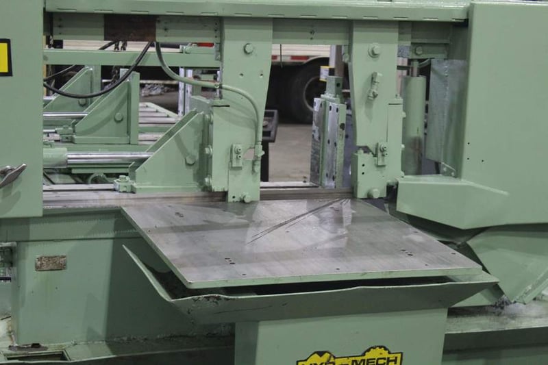 18" x 27" Hyd-Mech #S-25A, automatic miter horizontal bandsaw, 18'10" x ...