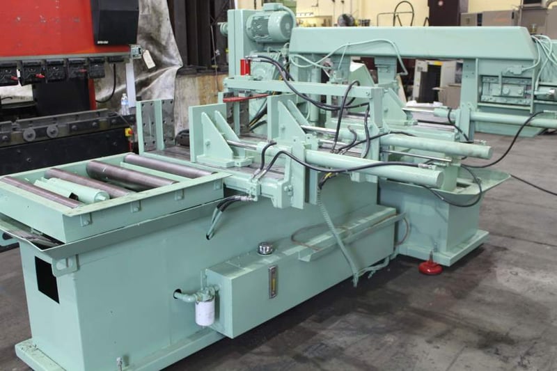 18" x 27" Hyd-Mech #S-25A, automatic miter horizontal bandsaw, 18'10" x ...