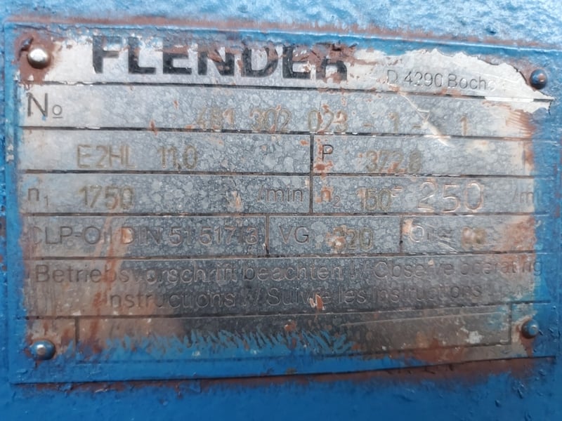 6" Flender, plastic extruder, 30:1 L/D, no motor, direct drive, lowboy ...