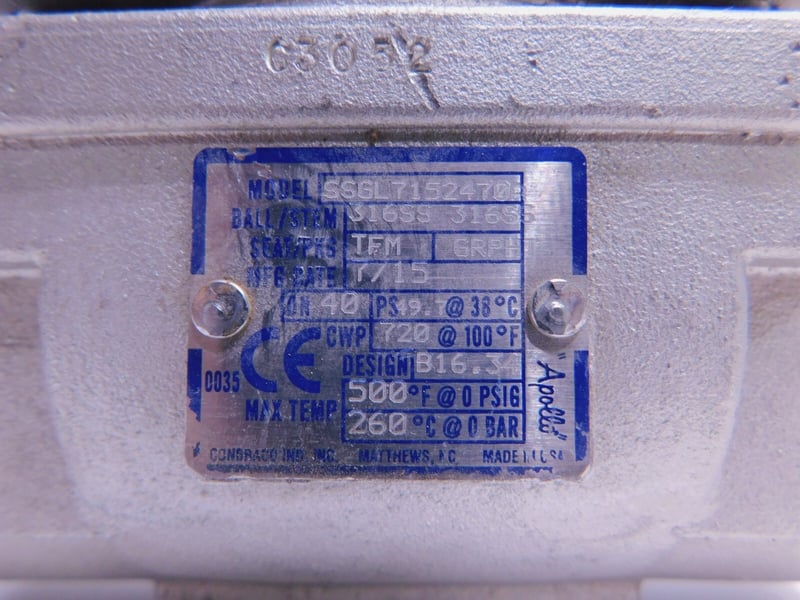 1-1/2" Apollo, Ball Valve, 720 psi @ 100 F, Class 300# SW x Threaded ...