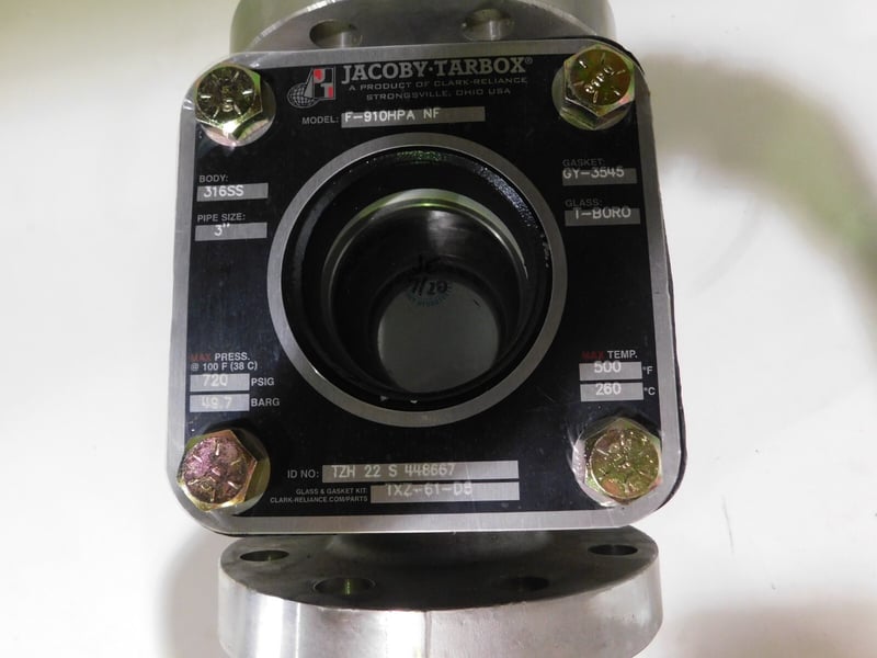Jacoby Tarbox #F-910HPA NF, High Pressure Flanged Bulls-Eye Sight Flow ...