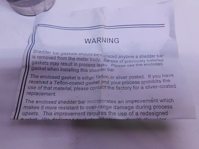 Yokogawa #M1100TJ, Flowmeter Vortex Shedder Bar, 6" for Sale | Surplus ...