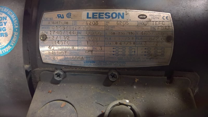 Vescor #C-1224-2.5-6-F, Hydraulic Pump w/ Motor, 300 psi shell, 300 F ...