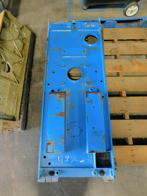 Pump & Motor Pad Base, 58" x 21" x 3-1/2" H Frame, (2) 5" ID Holes ...