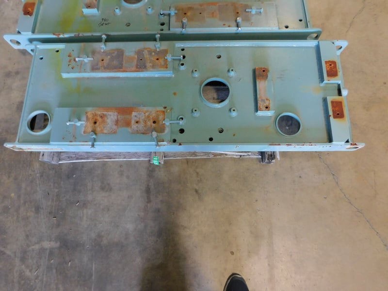 Pump & Motor Pad Base, 64" L x 21" width Frame, (1) 5" & (2) 4" ID ...