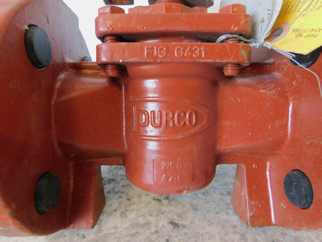 1-1/2" FlowServe Durco #G431, Sleeveline Plug Valve, Class 300# for ...