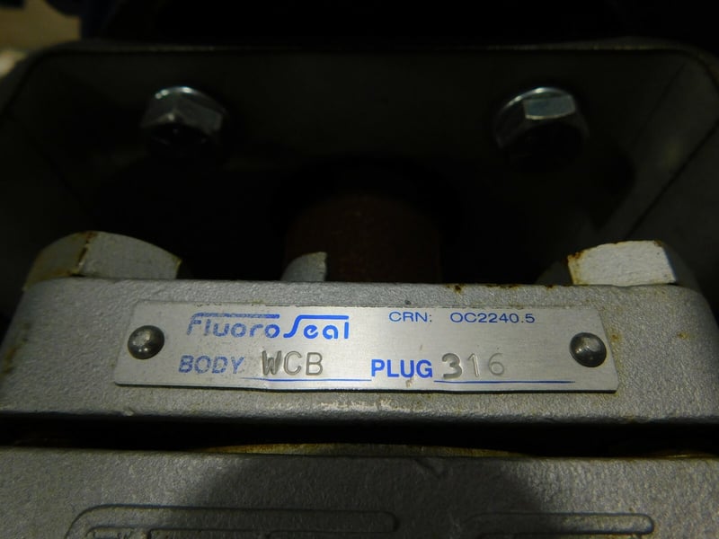 4" Fluoroseal #152F, Plug Valve, 150# For Sale | Surplus Record