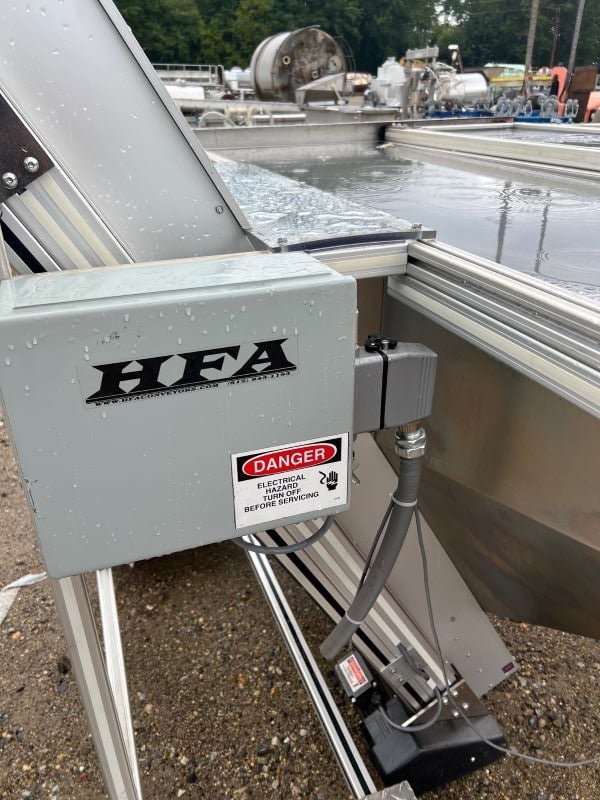 22" wide x 6.3' long, HFA Conveyors, Portable Stainless Steel Inclined ...