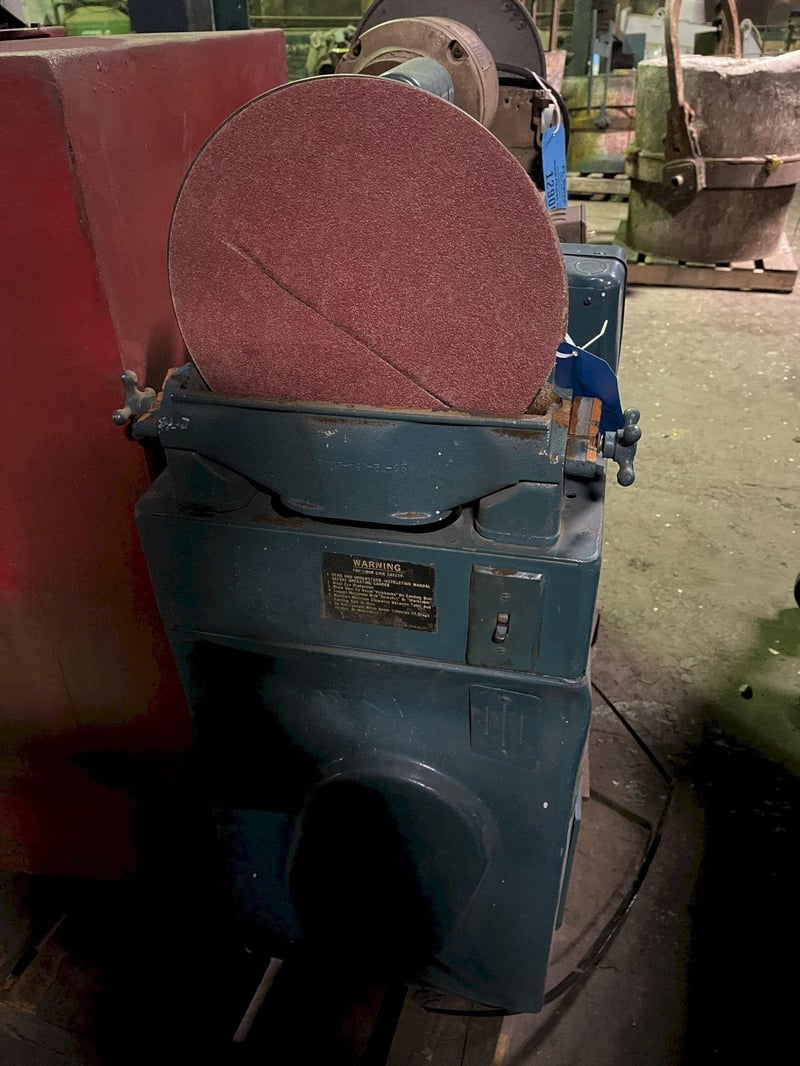 12" Rockwell #31-126, single end disc sander with dust collection ...