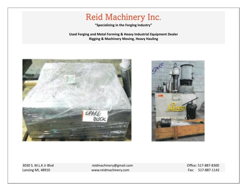 5000 lb. Lasco #KH250, drop hammer, 2500 KPM, 1100mm drop height for ...