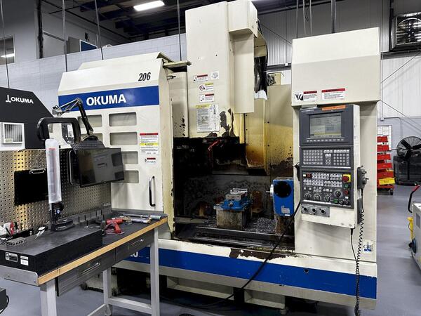 Okuma #MC-V4020, CNC vertical machining center, 20 automatic tool ...