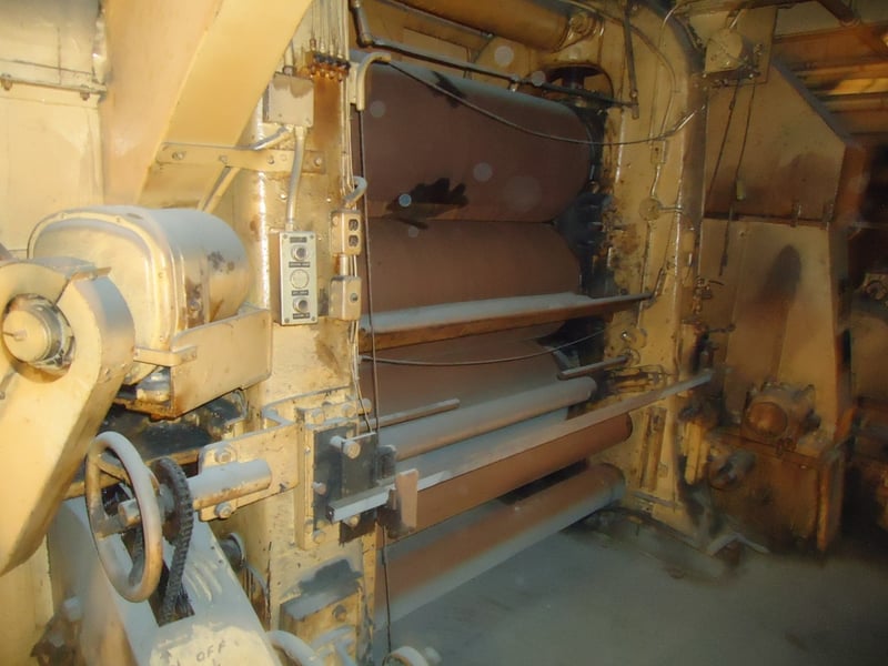 24" x 66" Farrel, 3-roll rubber calendar, rolls cored for cooling ...