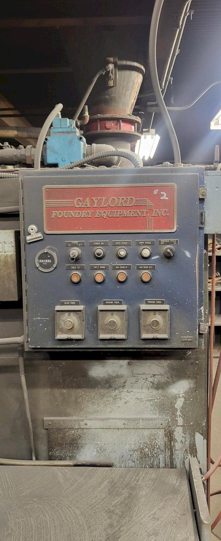Gaylord #SATB30, 30 liter cold box core machine w/enclosure, PLC ...