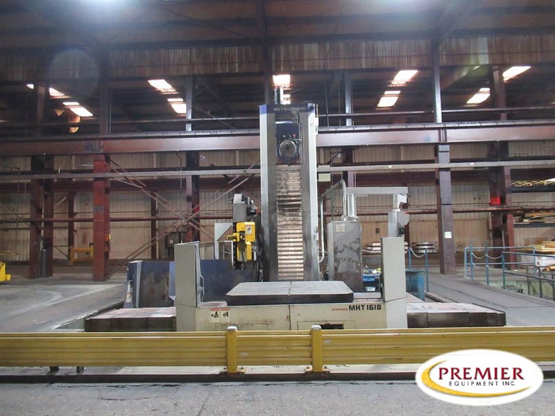 5.1" Mitsubishi #M-HT13/1618, CNC horizontal boring mill, Fanuc 18iM ...